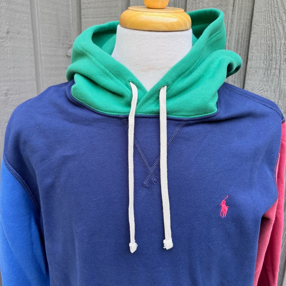 Polo Ralph Lauren Color Block Logo Hoodie Sweatshirt - Gem